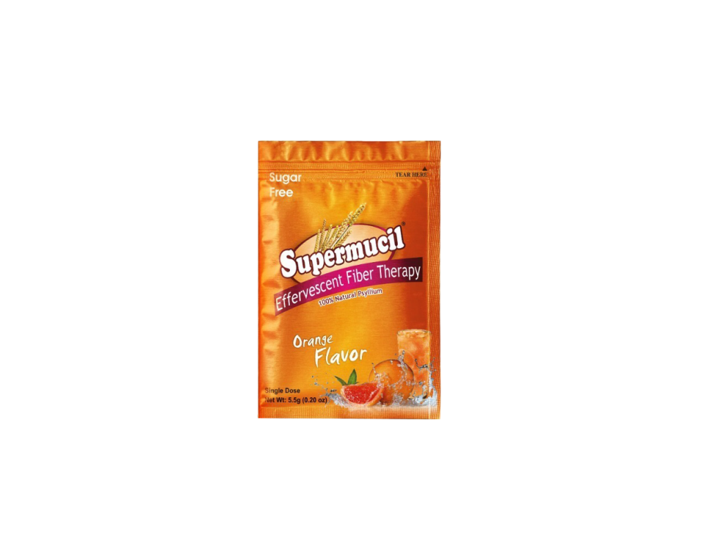 SUPERMUCIL Psyllium Effervescent Fiber Therapy: 30 Sachets of 5.5 Grams ...
